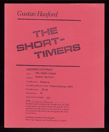 HASFORD, Gustav - The Short-Timers | Ken Lopez Bookseller